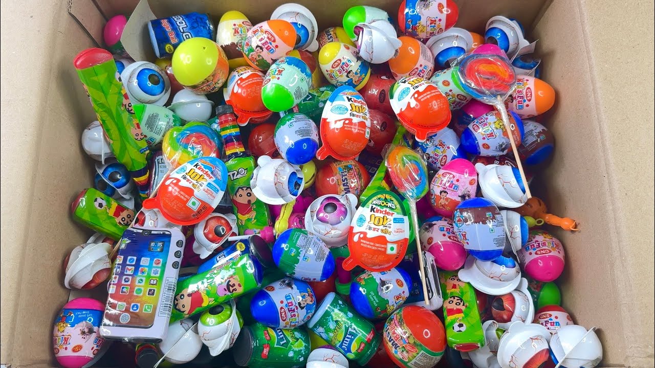 Surprise Eggs and Candies Unboxing || Kinder Joy with Toy Candies ...