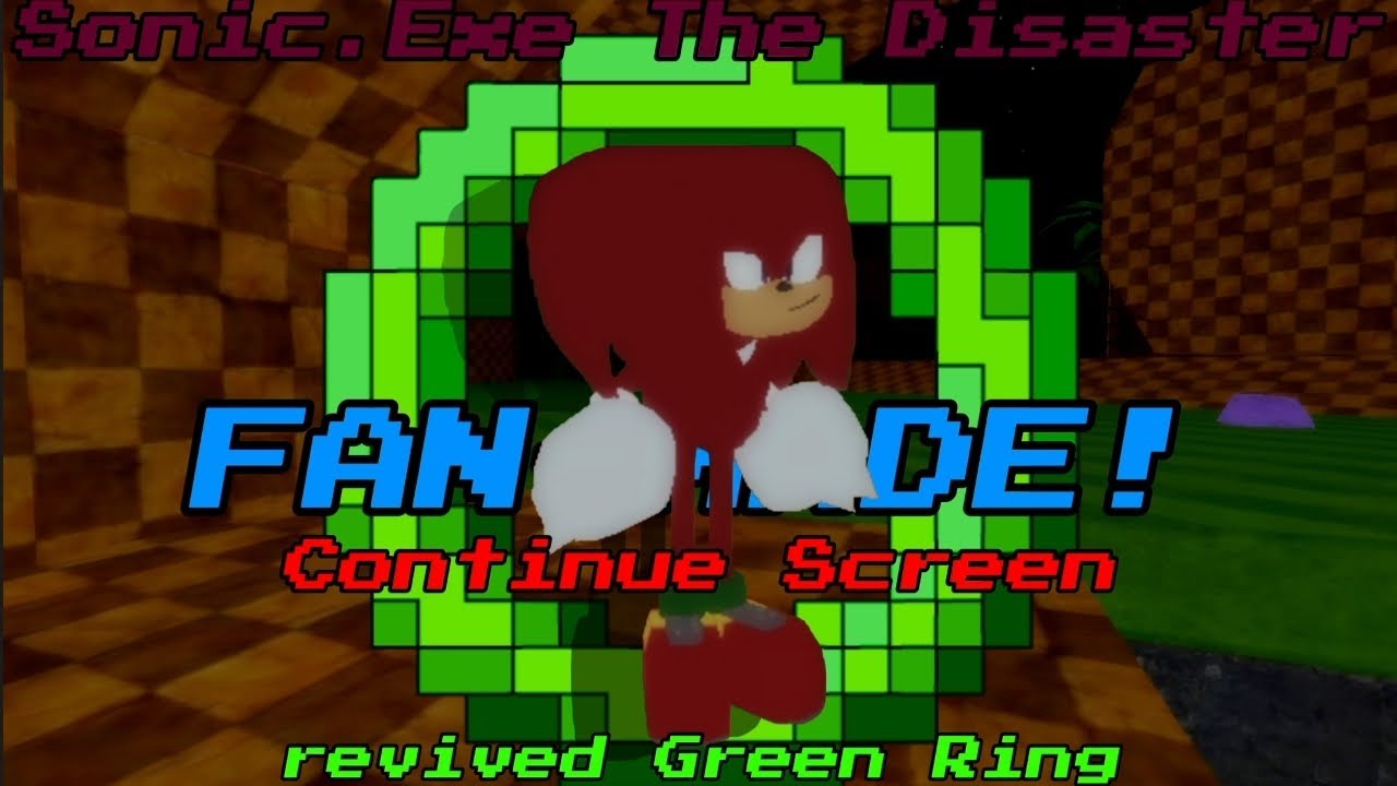 Sonic.Exe The Disaster 1.2 (Roblox) Continue screen (Revived Green ring ...