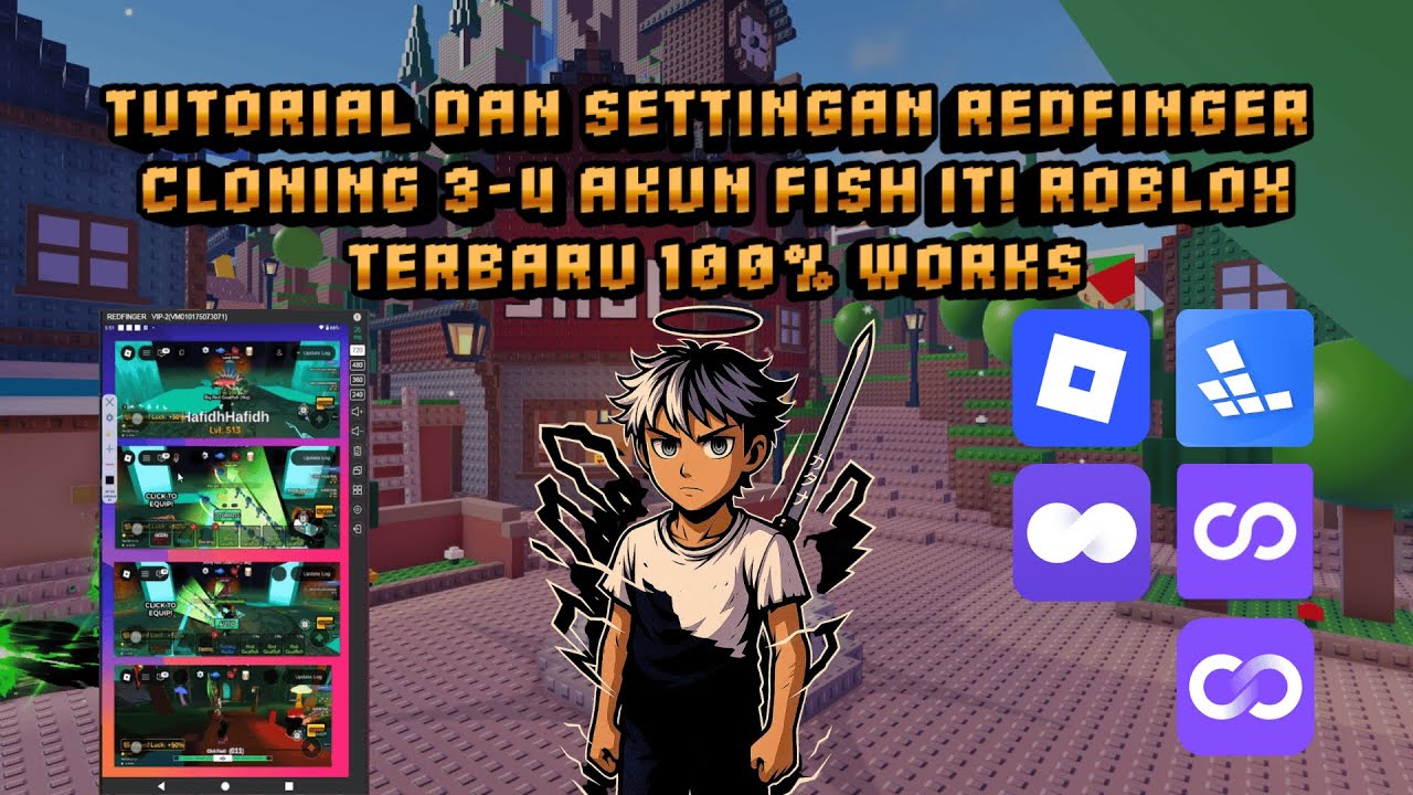 Tutorial Redfinger Cloning 4 Akun Fish It Roblox - YouTube