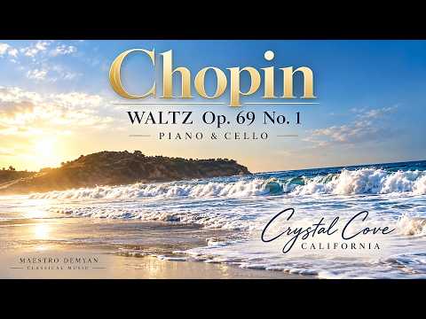 Chopin – Waltz Op. 69 No. 1 | Relaxing Piano & Cello | Crystal Cove, California