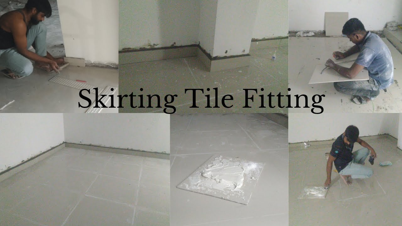 How to install Tiles Skirting and White Cement Applying Process. (Part ...