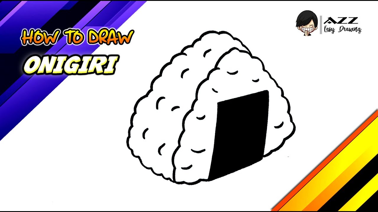 How to draw Onigiri step by step - YouTube