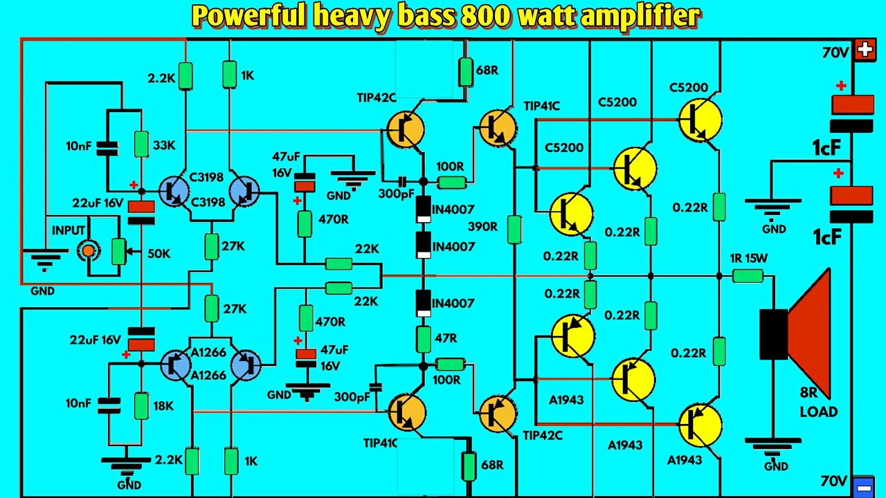POWERFUL HEAVY BASS 800 watt AMPLIFIER | AUDIO AMP/ EQUIPMENT ...