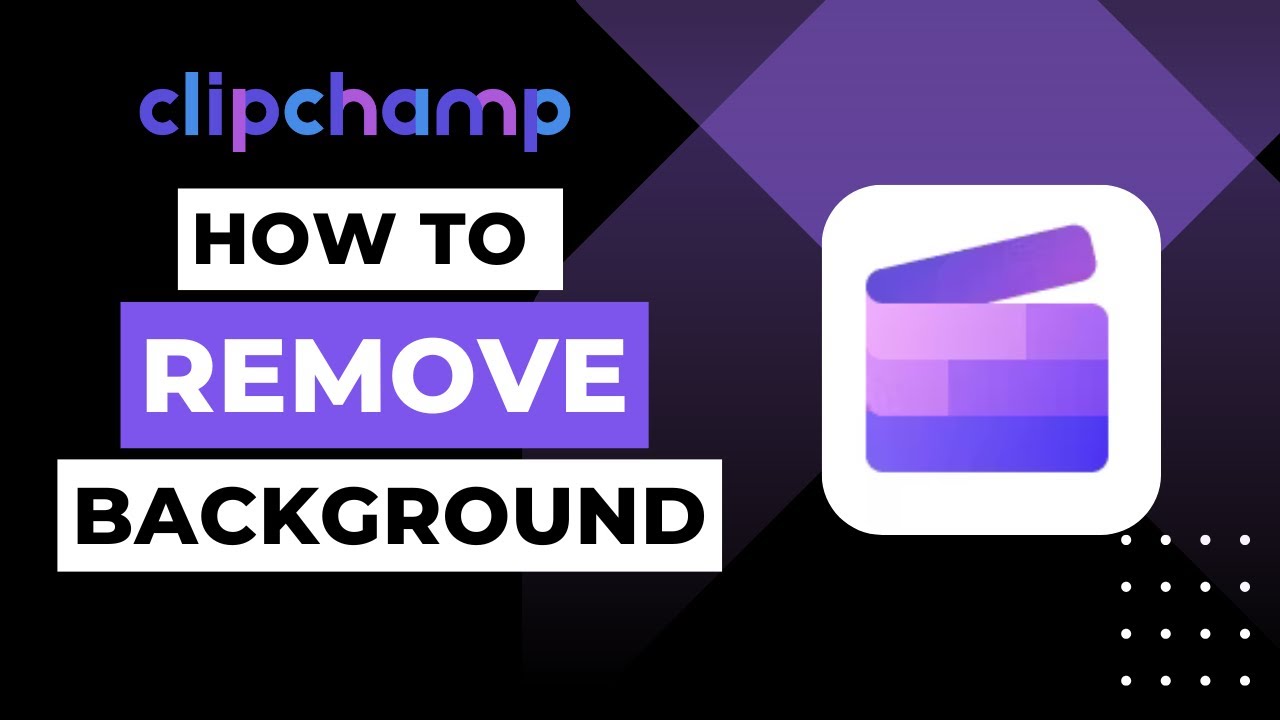 How To Remove Background In Clipchamp ! - YouTube