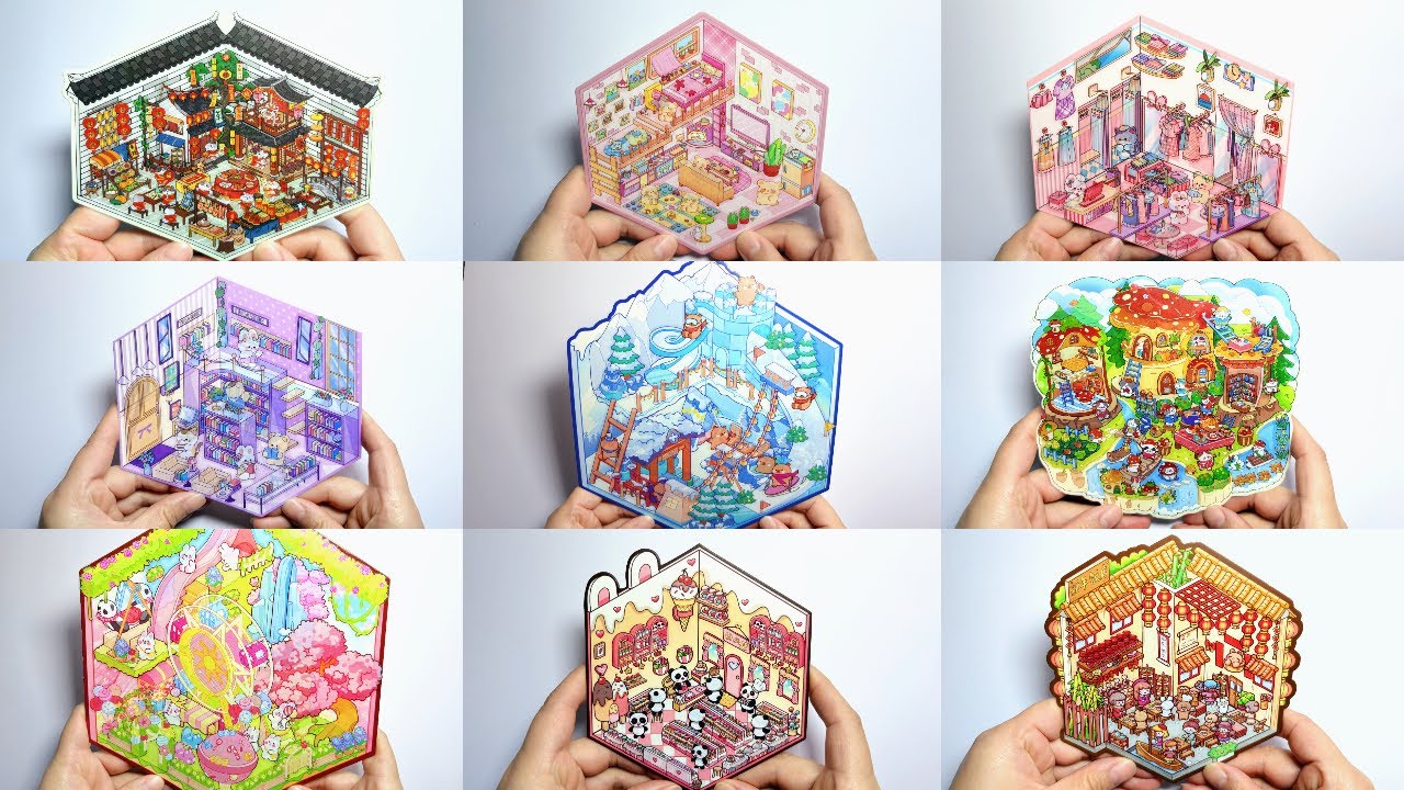 DIY 10 different styles of landscape stickers | immersive stickers ...