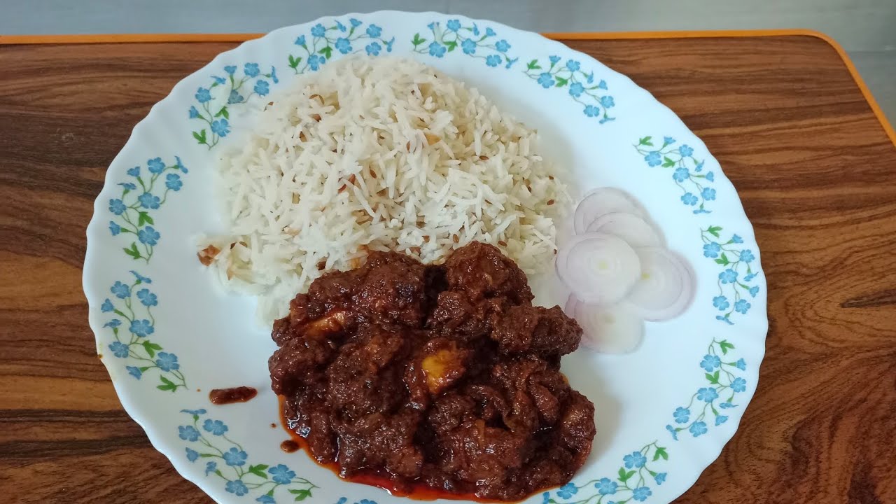 Saoji mutton,🍖jeera rice🍚& onion🧅 yummy 😋🤤 recipe 👌 - YouTube