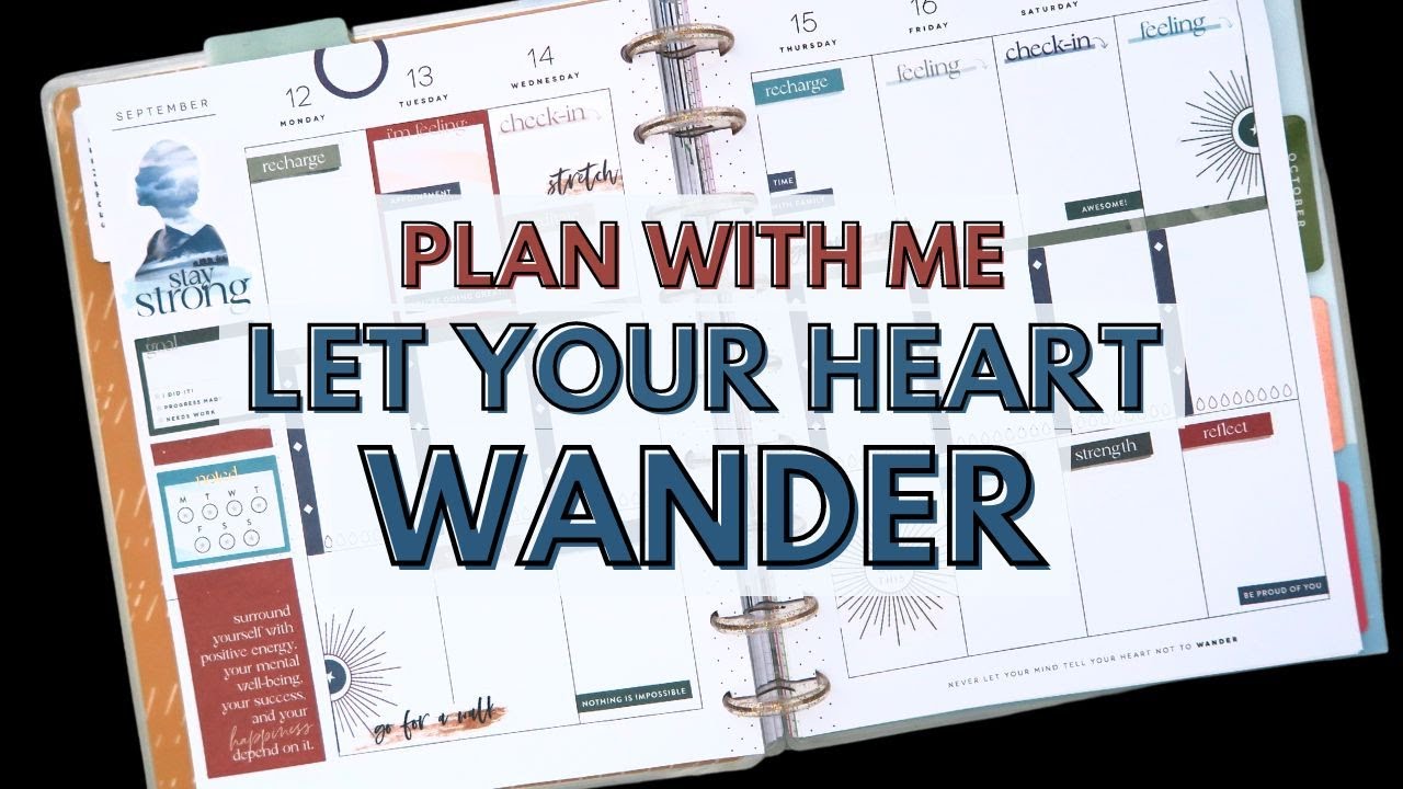 Plan With Me - Happy Planner Let Your Heart Wander Sticker Book - YouTube