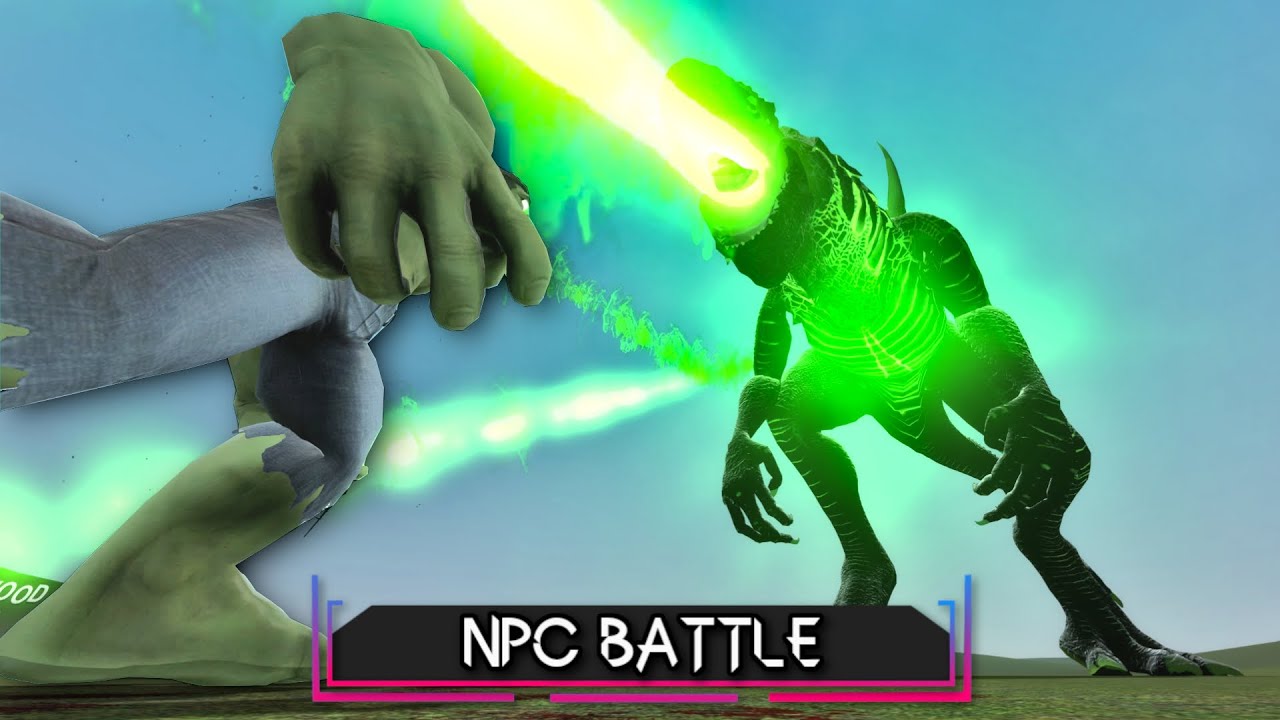 Godzilla (Zilla) Vs The Incredible Hulk | Garry's Mod NPC Battles - YouTube