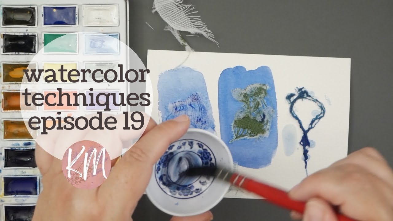 Gauze and Fabric for Texture Watercolor Technique - Watercolor Painting ...