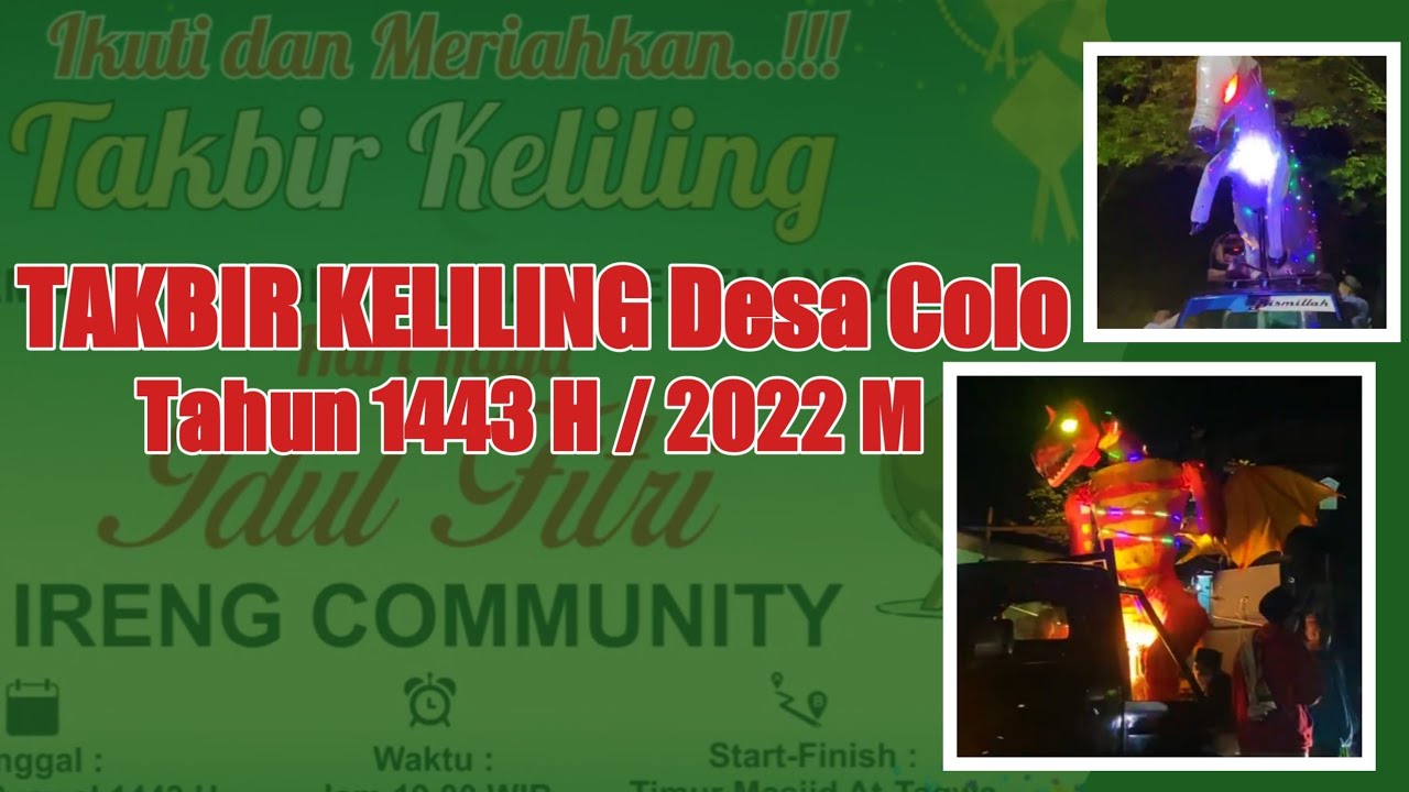 Takbir Keliling Desa Colo Muria Dawe kudus - YouTube