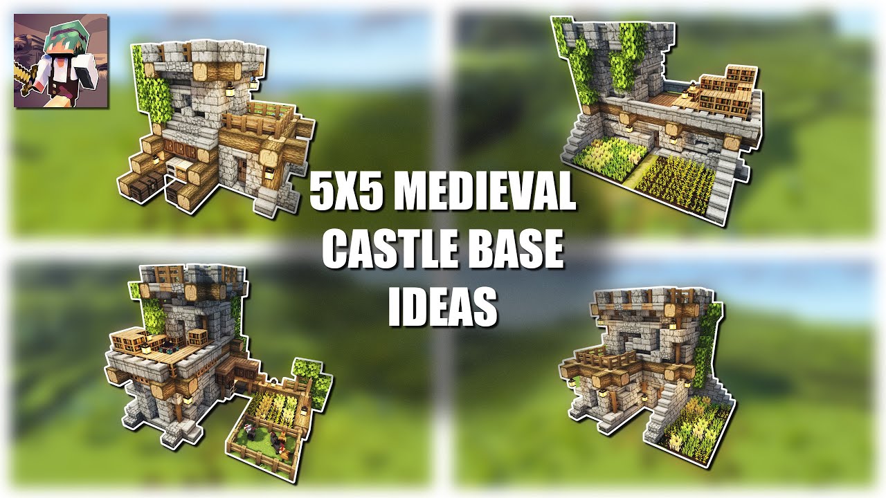 Minecraft Small Survival Medieval Castle Base Ideas - 5x5 Easy System ...