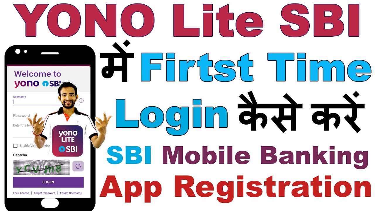 🔒 First Time Register / Login On Yono Lite SBI Mobile Banking App ...