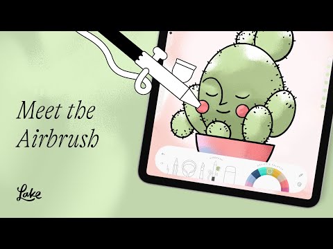 How to use the Airbrush tool in Lake Coloring app for texture and depth