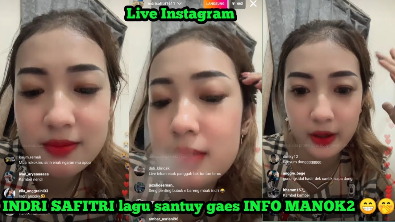INDRI SAFITRI lagi sendiri sepi ngak ada ayank FEBRI live instagram ...