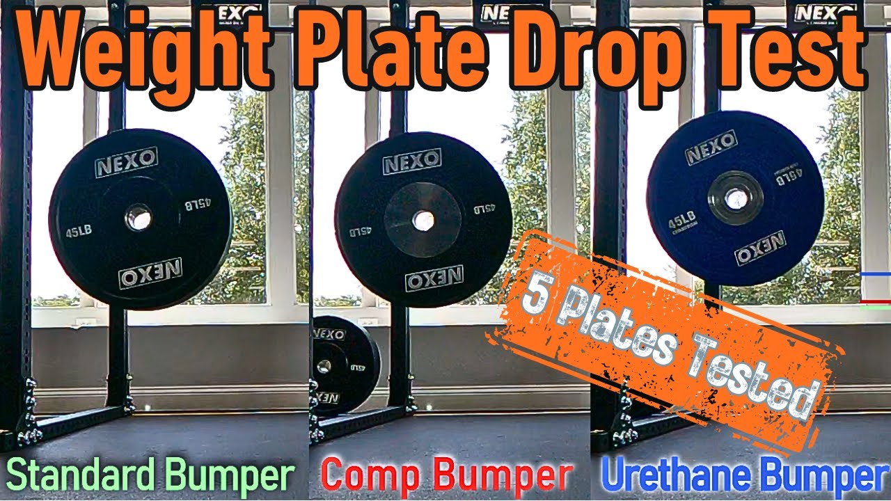 Weight Plate Drop Test - Testing The Bounce of 5 Weight Plates - YouTube