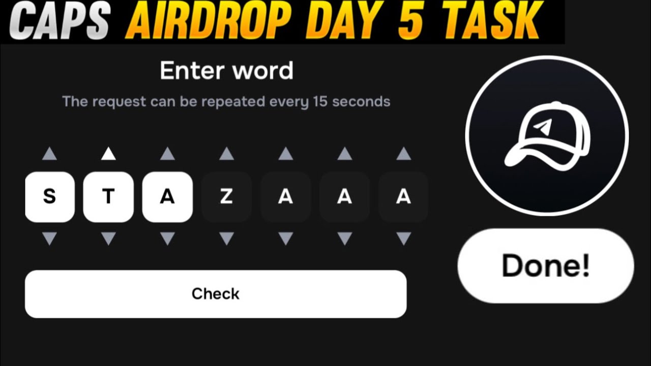 Caps Airdrop Hidden Task Day 5 | Caps airdrop day 5 task complete | caps airdrop hidden code ...
