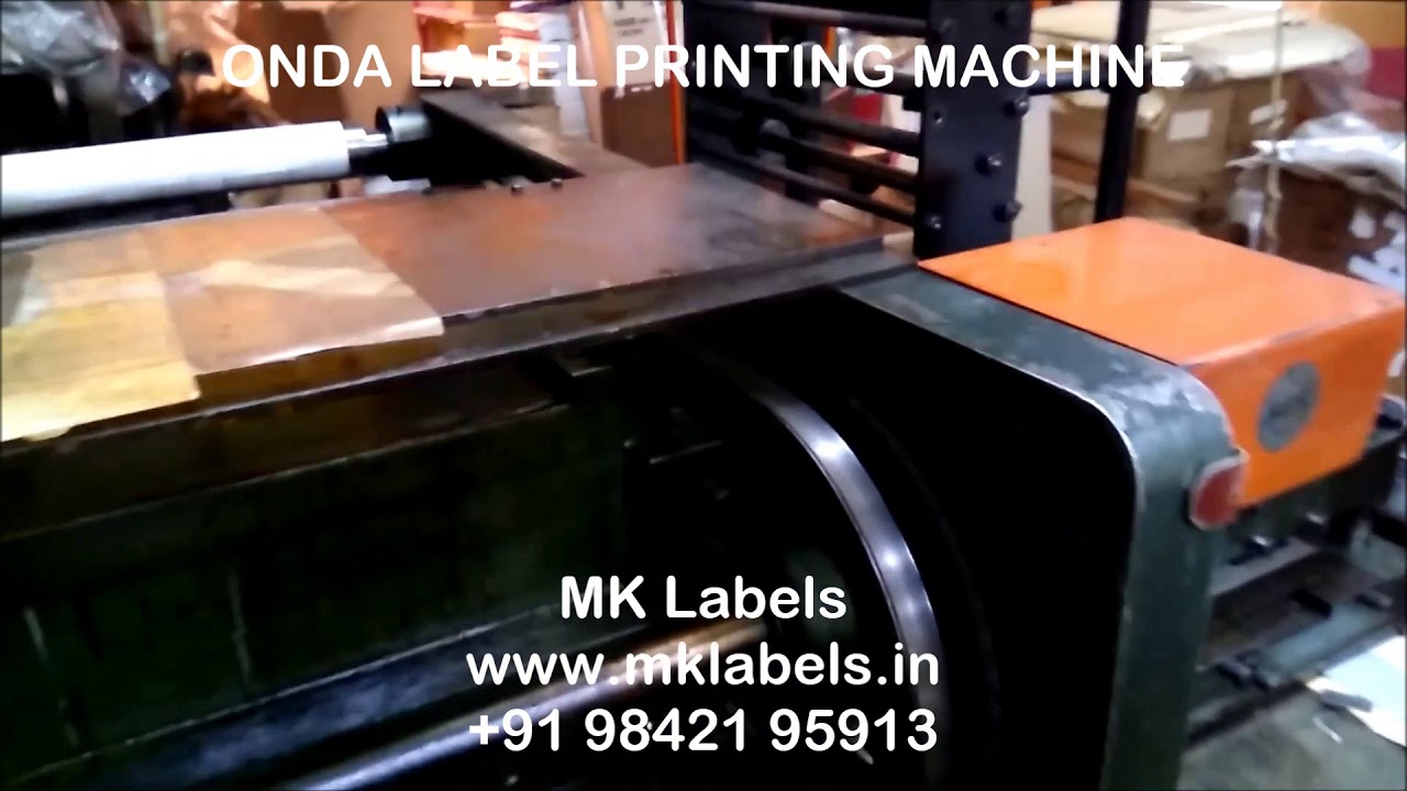 Onda Label Printing Machine Mk Labels Sivakasi +91 98421 95913 - YouTube