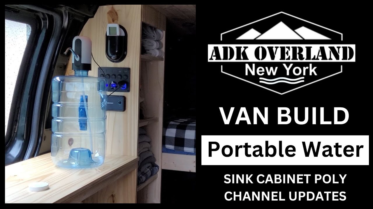 Van Build ~ DIY Portable Water Storage & Sink Cabinet - YouTube