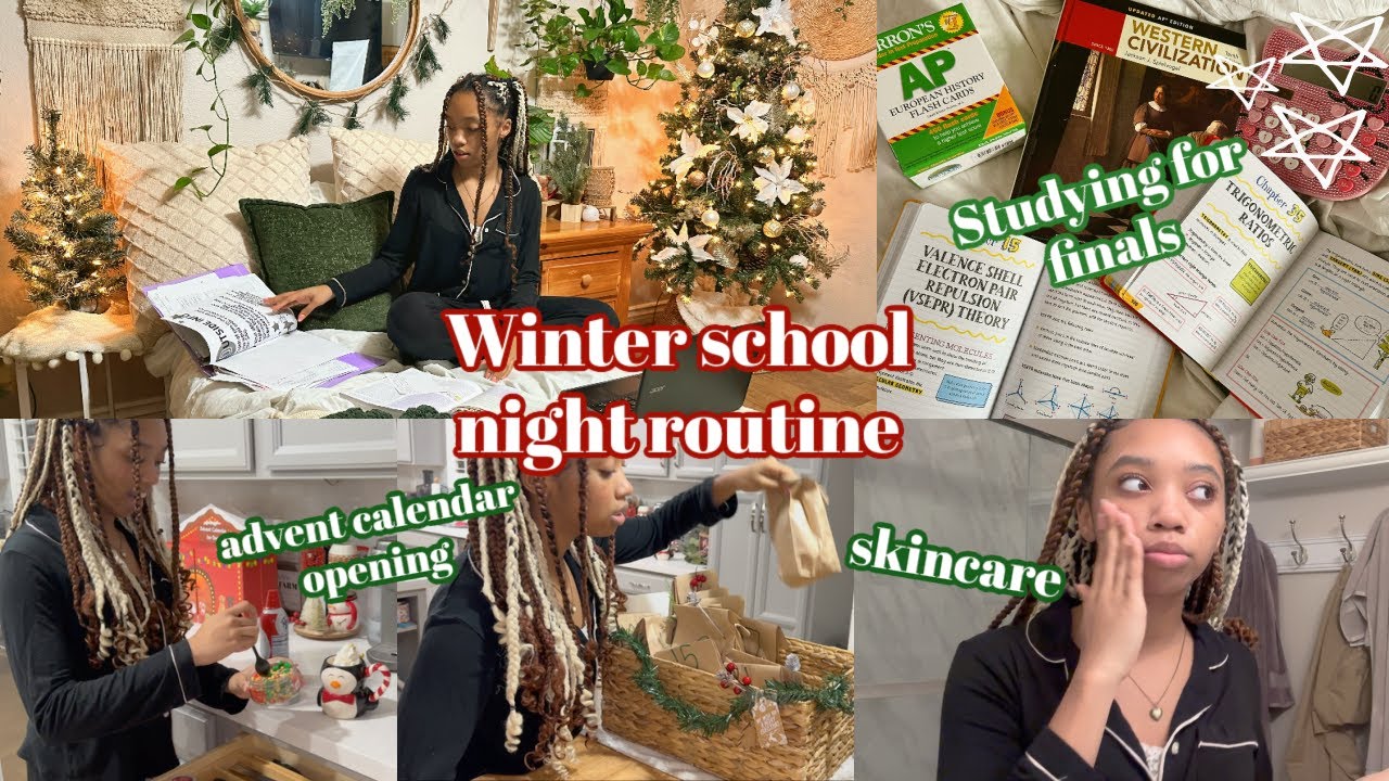 FINALS WEEK SCHOOL NIGHT ROUTINE - YouTube