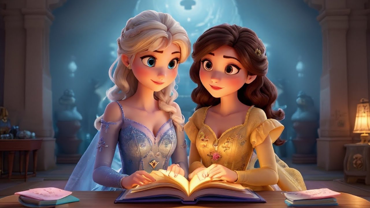 🆕Elsa and Belle: ️Library of Ice Magic ️| Bedtime story for kids - YouTube