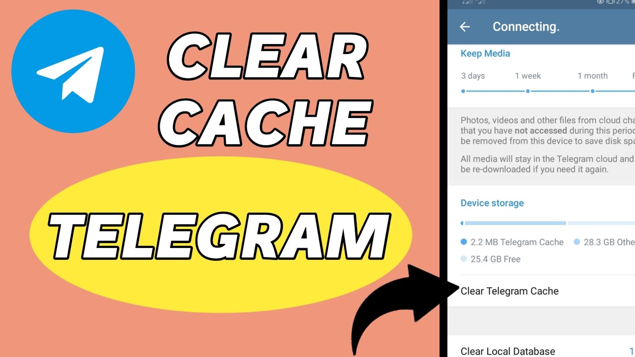 How to clear cache in telegram | increase storage | delete telegram ...