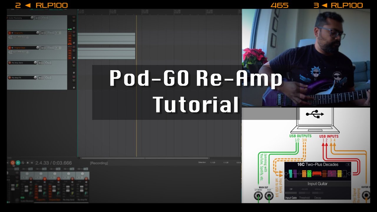 Pod Go ReAmp Tutorial - YouTube