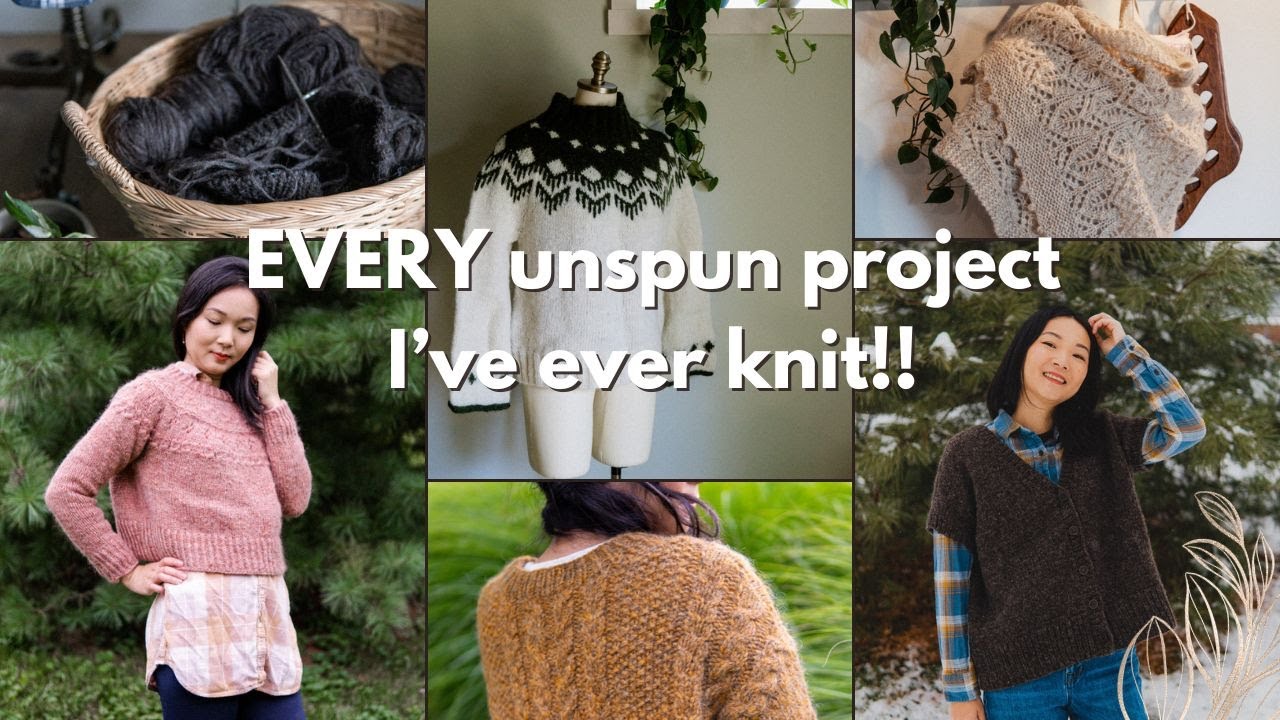 Every unspun yarn pattern I've ever knit + my future project plans for ...