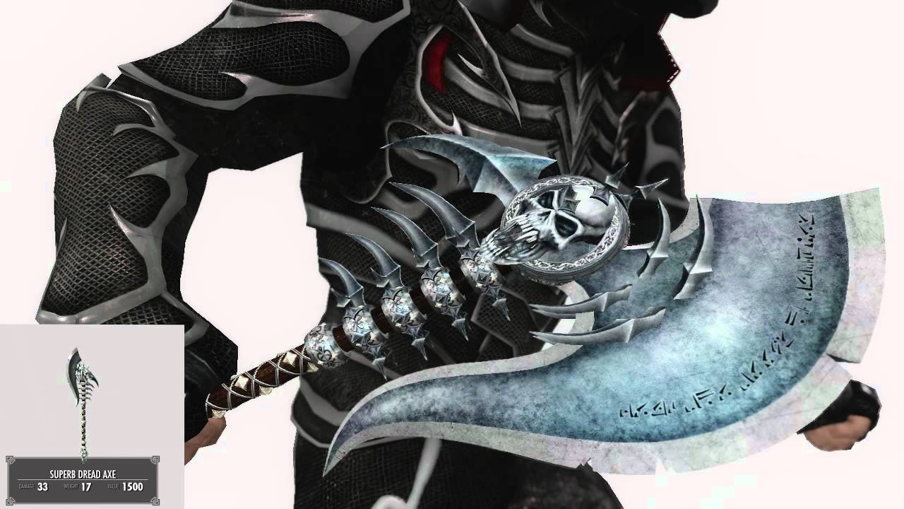 Skyrim Mod Review EP.3 Dread Knight Weapon Set - YouTube