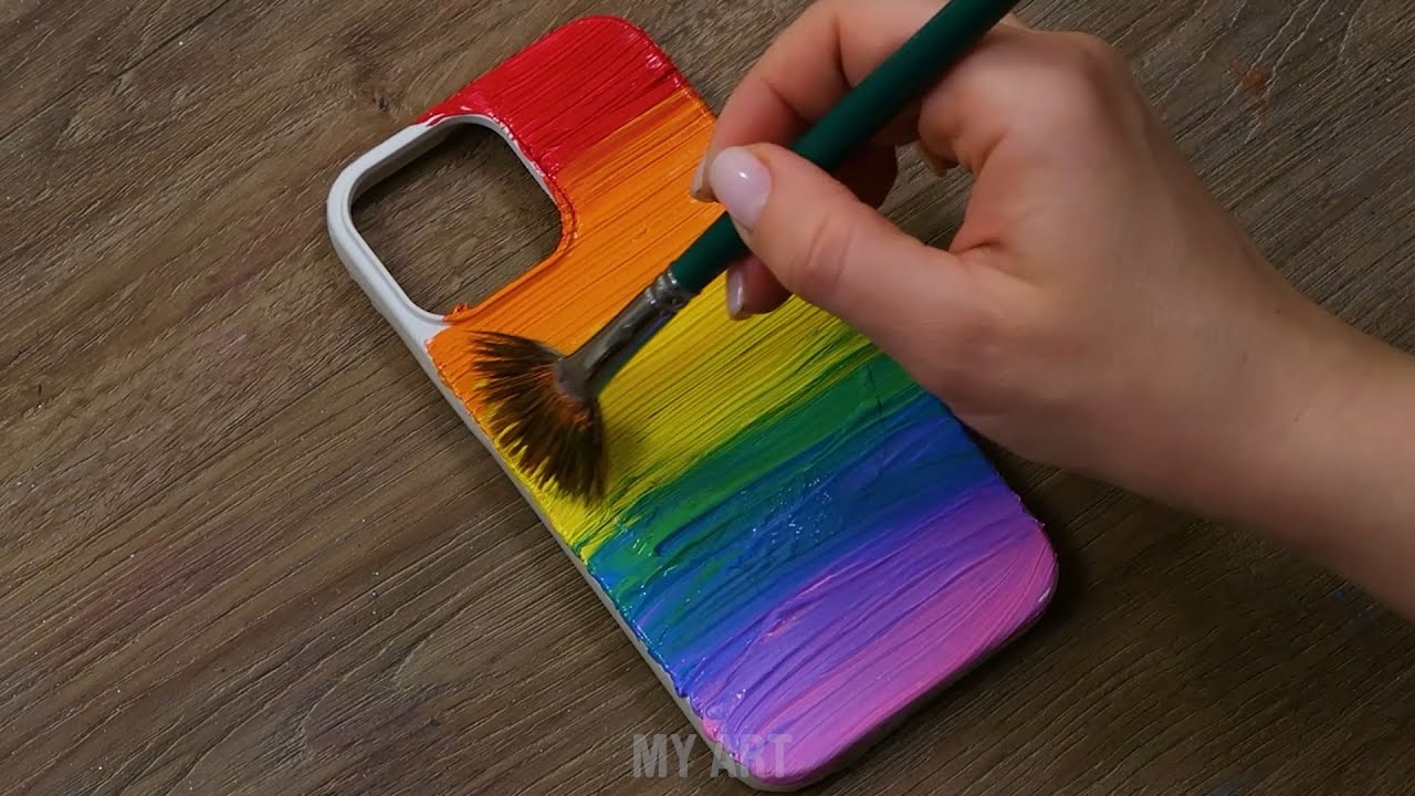 BEST DIY Iphone Case 🤘 | Simple Acrylic Painting Ideas - YouTube