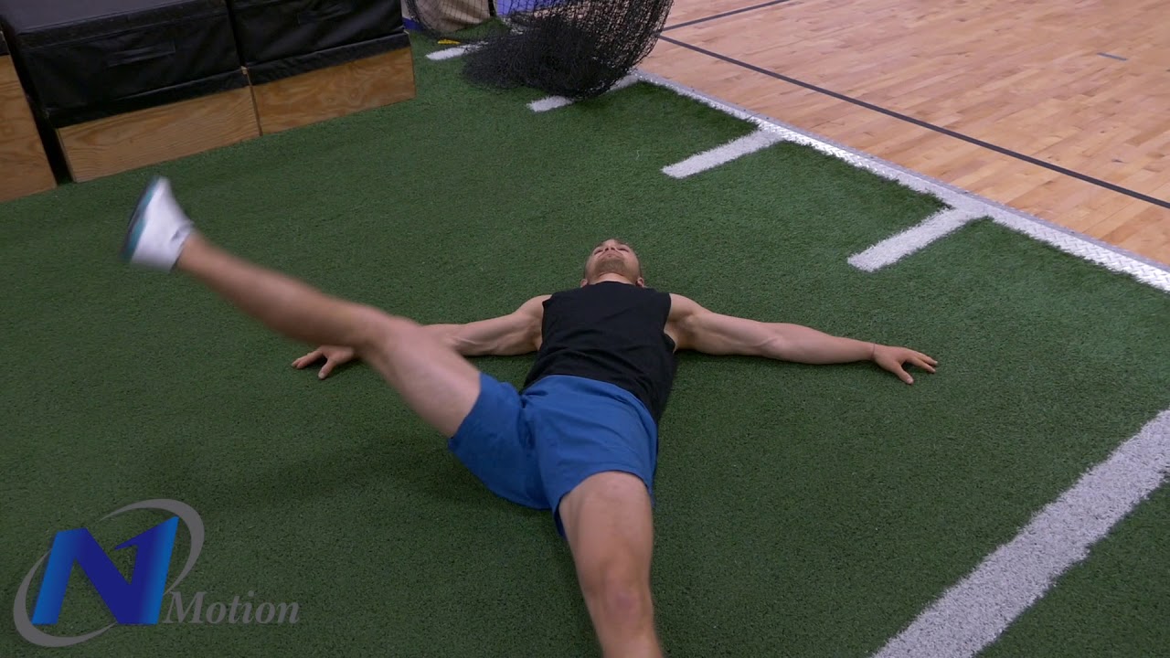 Supine Side to Side Leg Swing - YouTube