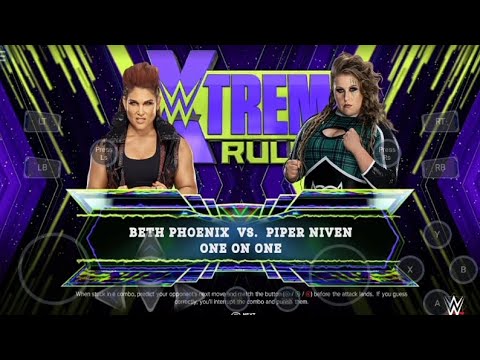 WWE2K24 Beth Phoenix vs Piper Niven extreme rules match gameplay - YouTube
