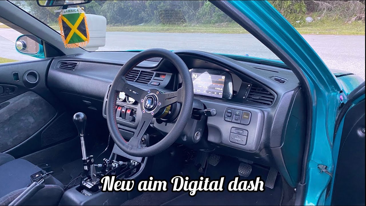 CIVIC GETS NEW DIGITAL DASH AIM MXG 1.2 STRADA INSTALL - YouTube