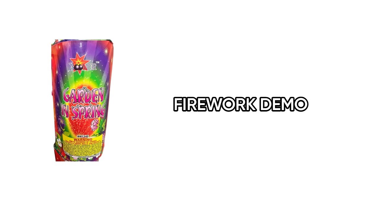 Garden in Spring | 200 Gram cake | Firework Demo 7 shots - YouTube