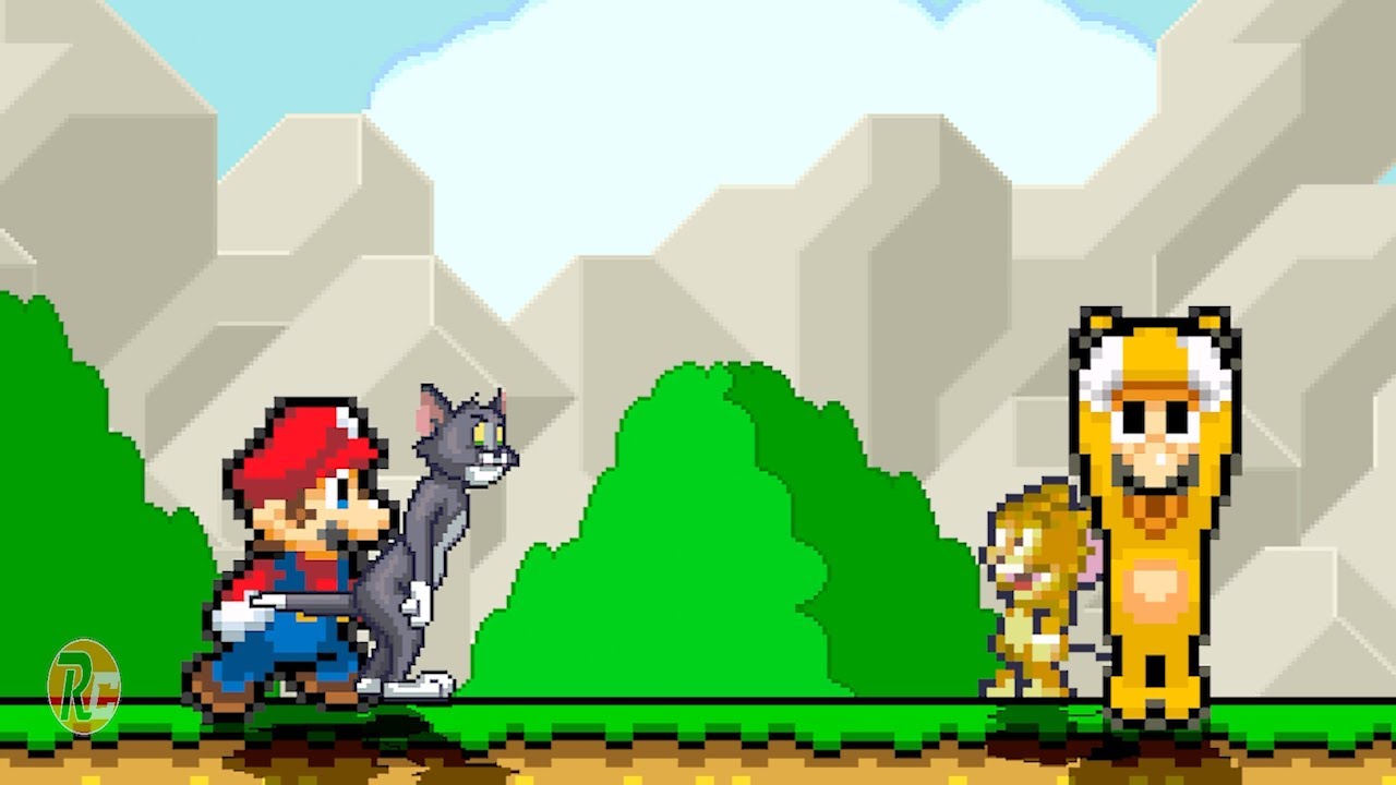TEAM TOM CAT & MARIO vs TEAM JERRY MOUSE & LUIGI | BEST OF 3 - YouTube