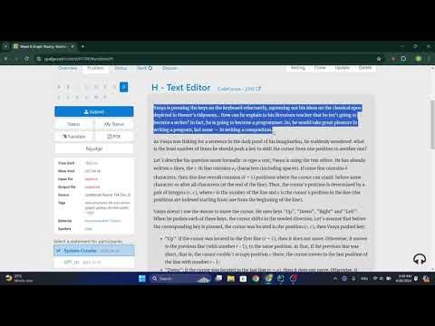 C. Text Editor | Codeforces Round 154 (Div. 2) | Spring'24 Level 2 ...