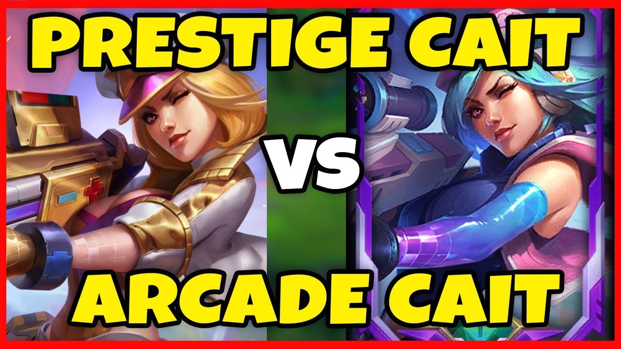 ARCADE CAITLYN SKIN VS PRESTIGE ARCADE CAITLYN SKIN SPOTLIGHT! - League ...
