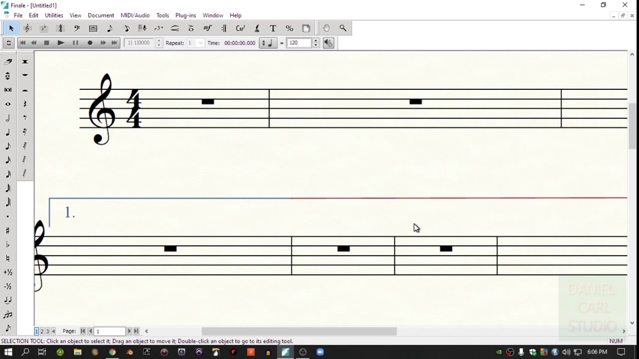 How To Extend 1st and 2nd Ending Lines In Finale - YouTube