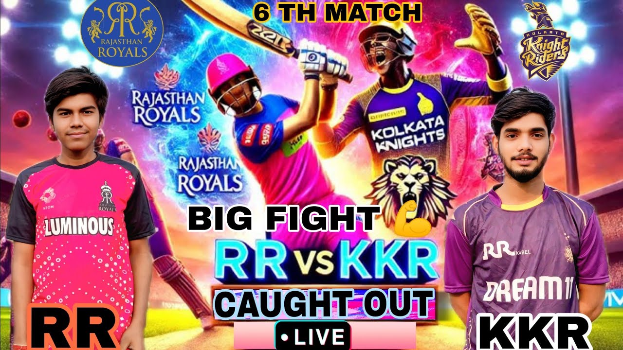 IPL 🏆 | KKR VS RR LIVE | 6TH IPL MATCH | #cricket #youtube #trending # ...