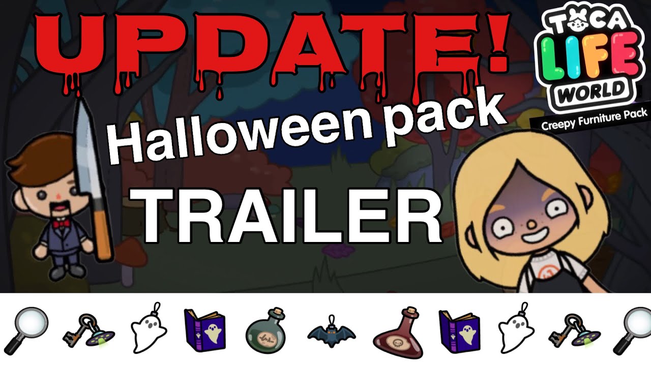 NEW UPDATE!!! 💀CREEPY FURNITURE PACK! Trailer 🎃 - Toca Boca - YouTube