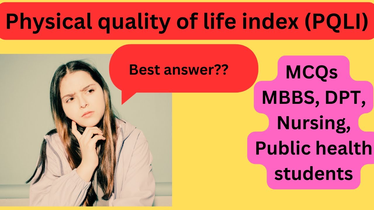 PQLI Physical quality of life index | MCQs | Community Medicine - YouTube