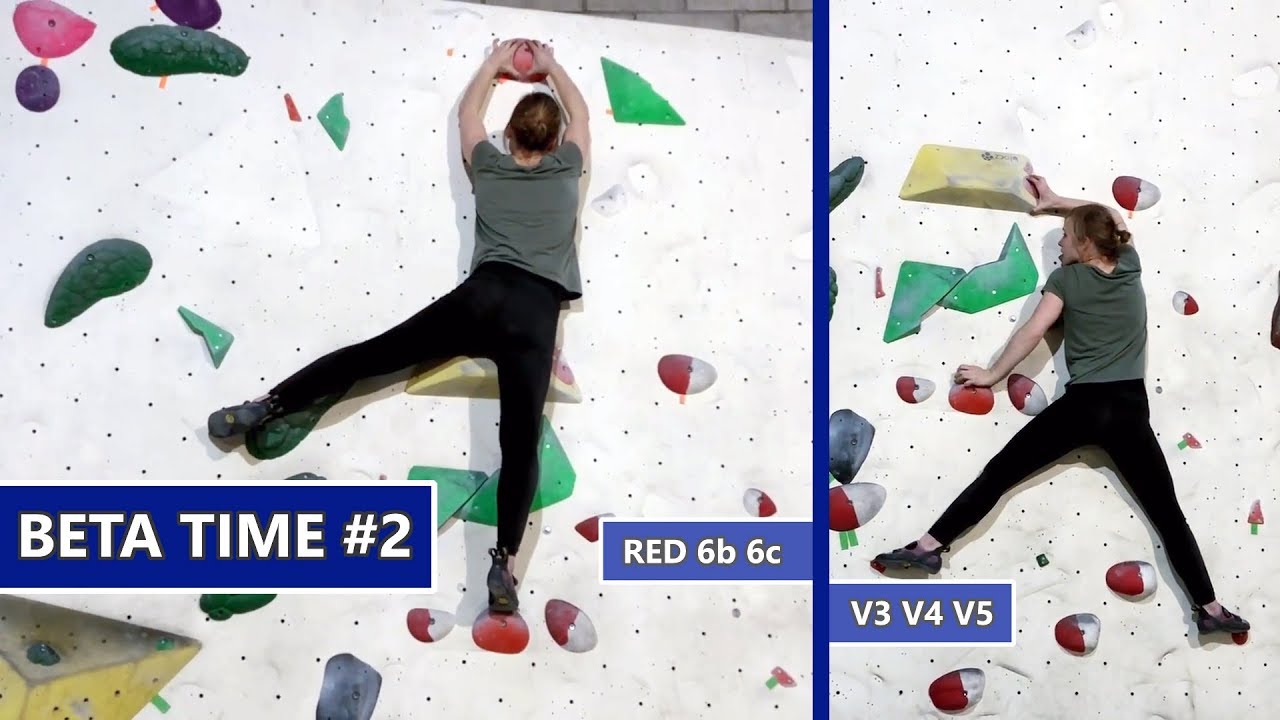 Beta time #2 with Danielle, Red boulder 6b 6c @ Boulderhal Sterk - YouTube
