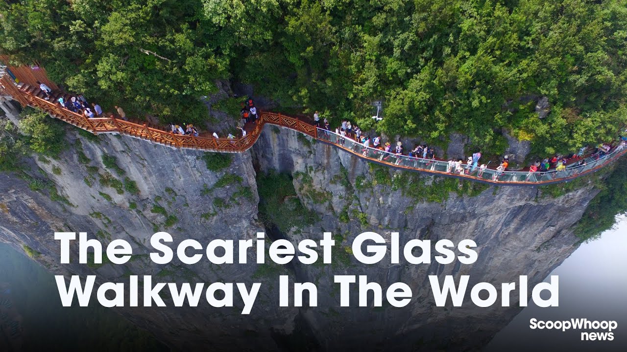 Dare To Walk On This Scary Glass Walkway? - YouTube