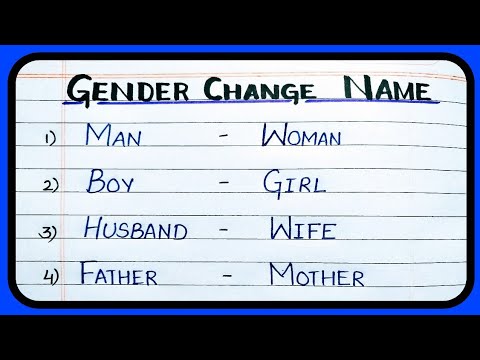 Gender change names, 20 Opposite Gender, Learn Opposite Gender, Gender ...