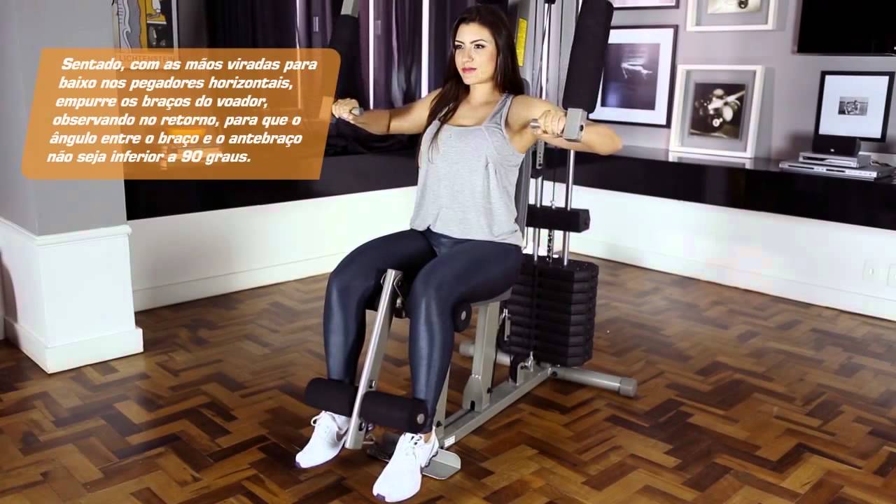 Academia Residencial Athletic Advanced 280M - Supino Sentado - YouTube