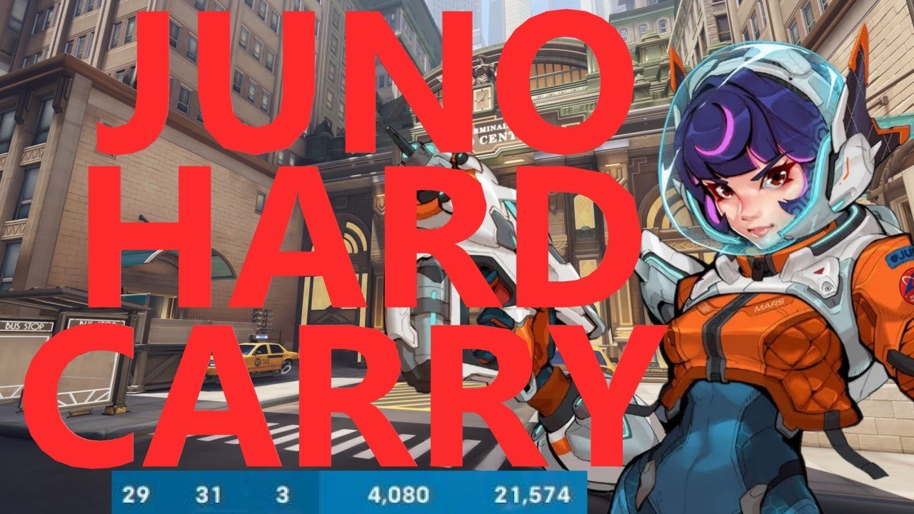 Hard Carrying on Juno in Overwatch 2 - YouTube