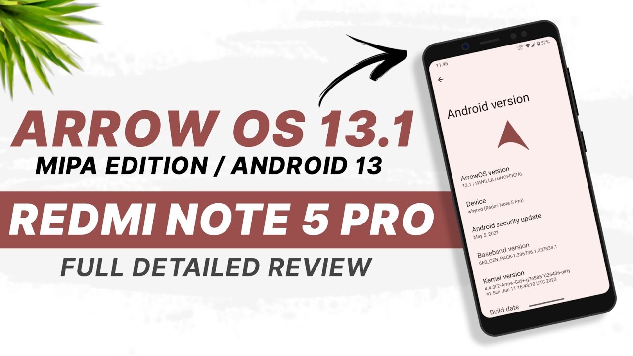Arrow OS 13.1 Mipa Edition For Redmi Note 5 Pro | Android 13 | Bugs And Features | Full Review ...