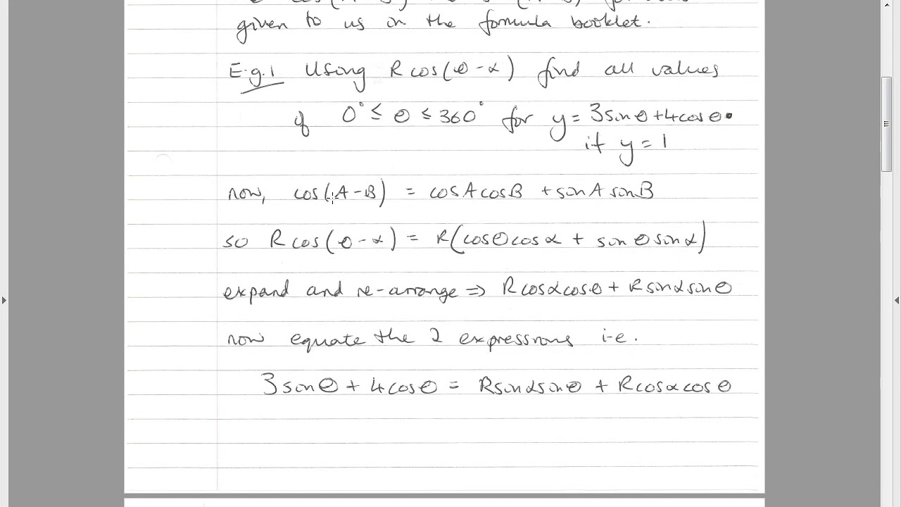Yr 13 maths R- Alpha method notes - YouTube