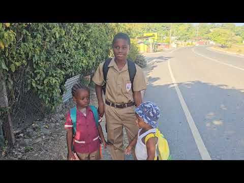 ..Tarzan first morning going to school with is brother's take a look..
