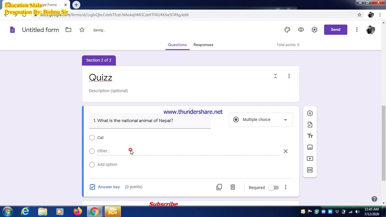 How to create Google forms , Quizz , Online test from mobile and ...