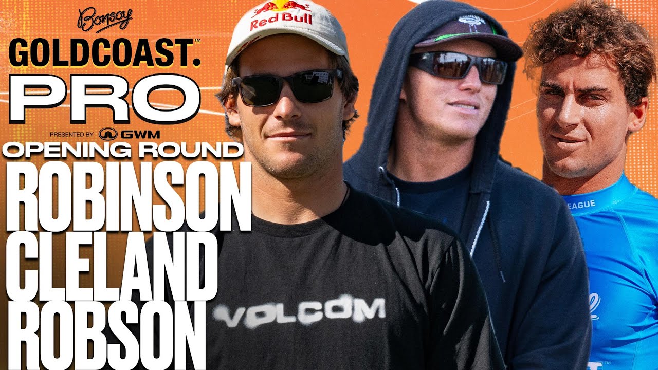 Jack Robinson, Alan Cleland, Callum Robson | Bonsoy Gold Coast Pro pres ...